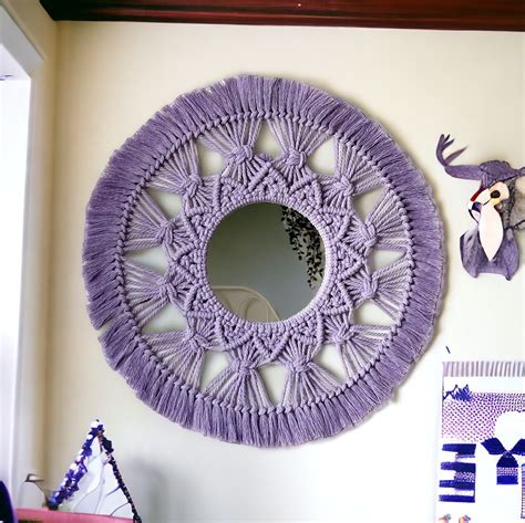 Lily Macrame Mirror Macrame Wall Hanging Mirror Nursery Mirror Nursery Wall Decor
