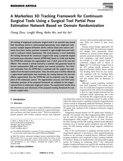 Pdf A Markerless 3d Tracking Framework For Continuum Surgical Tools Using A Surgical Tool