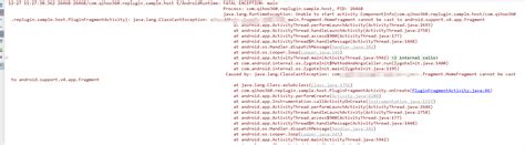 内置插件调用fragment，报错cannot Be Cast To Androidsupportv4appfragment