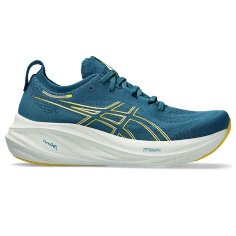 Asics Gel Nimbus 26 Men Running ผู้ชาย รองเท้าวิ่ง ของแท้ Evening Teal Light Mustard Shopee