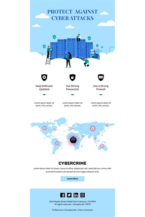 Cybersecurity Awareness Email Template Unlayer