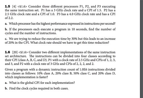 Solved 15 4 Consider Three Different Processors