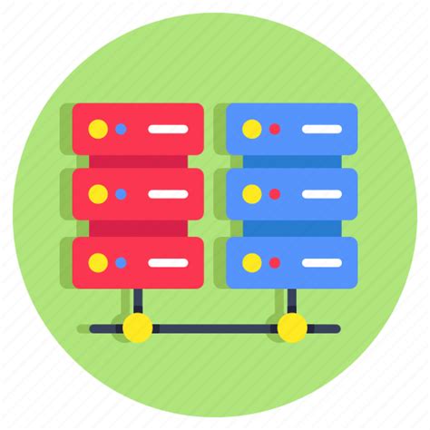 Database Network Server Datacenter Hosting Data Storage Icon