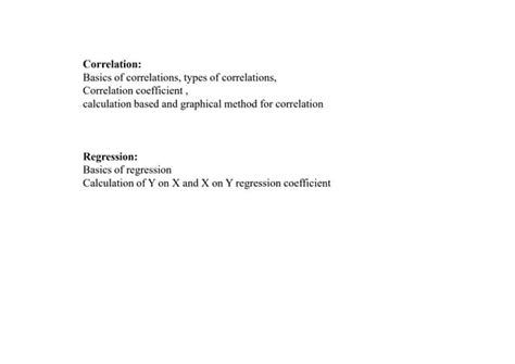 Correlation And Regression Pdf