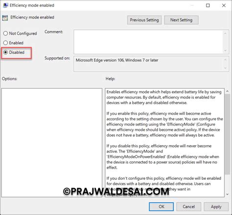 Turn On Or Off Efficiency Mode In Microsoft Edge