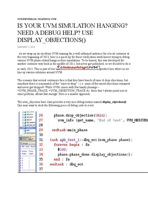 Object Display Uvm Pdf Software Engineering Computer Science