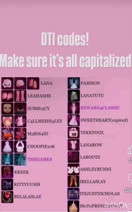 All Dti Codes Dti Roblox Youtube