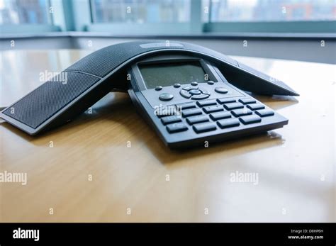 A Cisco Polycom IP Spider Conference Phone In A Modern Office Stock Photo Alamy