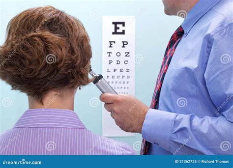 Eye Test At The Opticians Stock Image Image Of Test 21362725