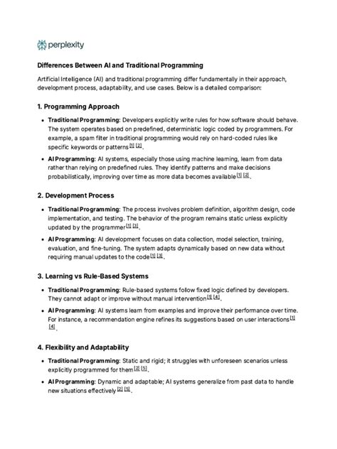 Differences Between Ai And Traditional Programming Pdf Artificial