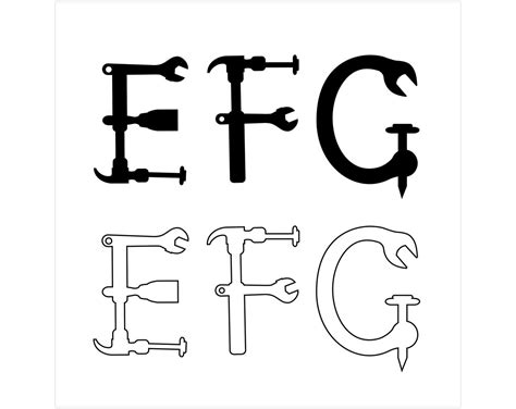 Tool Font Ttf Svg Png Mr Fix Font Otf Tools Alphabet Tool Letters Mr
