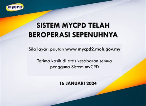 Mycpd 2 0 Kementerian Kesihatan Malaysia
