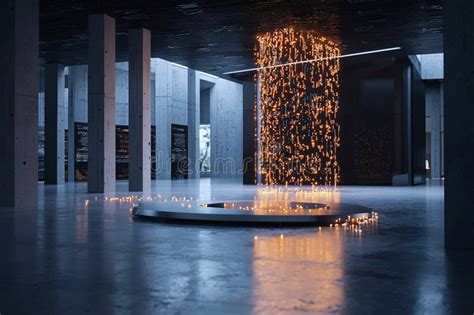 Glowing Data Streams Flow Digitally In A Futuristic Office