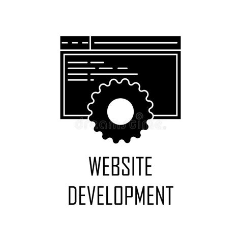 Browsersite Development Icon Element Of Web Development For Mobile Concept And Web Apps Stock