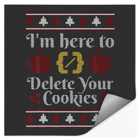 Ugly Christmas Programmer Delete Cookies Chris Stickers Sold By Rohit Kumar Sku 26837232