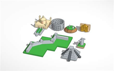 3d Design 7 Wonders Of The World Tinkercad