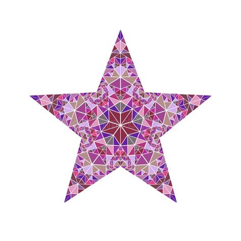 Polygonal Isolated Geometrical Abstract Triangle Star Polygon Stock