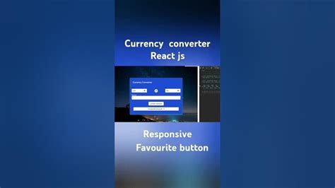 Currency Converter React Js Project Fully Responsive Web App Youtube
