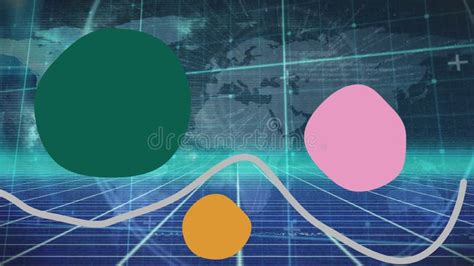 Animation Of Shapes And Data Processing On Blue Background Stock Footage Video Of Sign Social