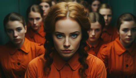 Free Photo Young Adults Men And Women Looking At Camera Serious Expressions Generated By