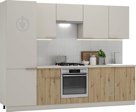 ᐉ Кухня Грейд Хлоя ДСП 2 8м кашемір дуб артізан кашемір • Краща ціна в Києві Україні • Купити в