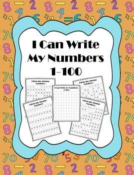 I Can Write My Numbers 1 100 Printables CCSS Aligned By Klever Kiddos