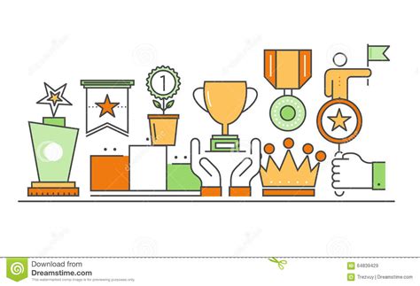 Vector Modern Thin Line Flat Design Of Icons Set Stock Vector Illustration Of Design Place