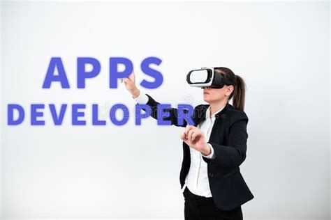 Hand Writing Sign Apps Developer Business Concept Graphic Artist Software Programmer And