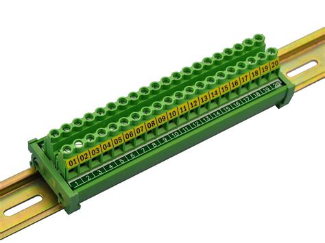Electronics Salon DIN Rail Mount Position A V Screw Terminal Block Distribution Module