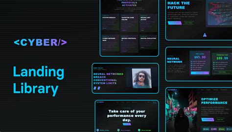 Cyber Ui Components Library 110 Ready Made Elements Tailkits