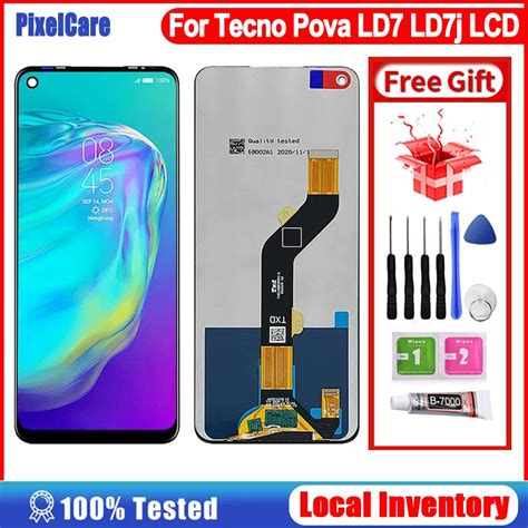 Pixelcare LCD With Frame For Tecno Pova LD7 LD7j Infinix Hot 10 X682B X682C Tecno Camon 16 LCD