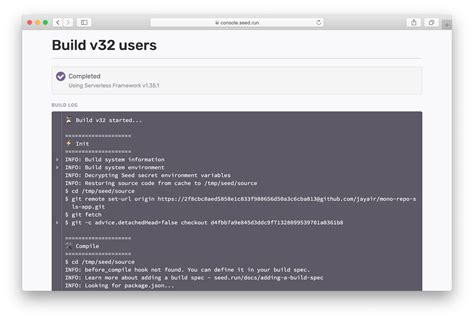 Improving The Build Logs