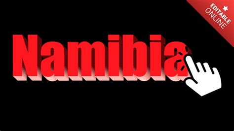 Namibia Text Effect Generator