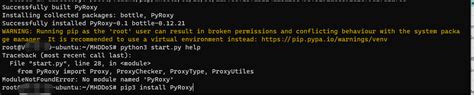 ModuleNotFoundError No Module Named PyRoxy Issue MatrixTM MHDDoS GitHub