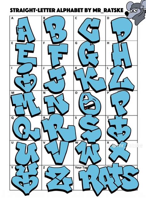 Straight Letter Alphabet Graffiti Schriftart Graffiti Schrift