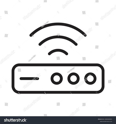 Wifi Router Outline Icons Modem Icons Stock Vector Royalty Free