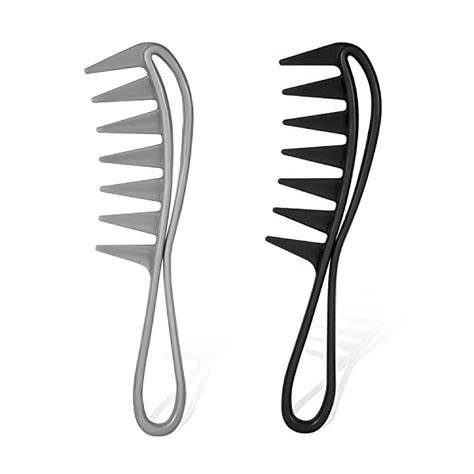 2 Pcs Wide Tooth Comb Large Texture Combs Wide Tooth Curl Comb Shark