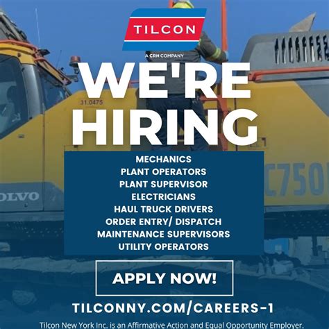 Find The Job For You At Tilcon New York Visit Our Site At… Tilcon New York Inc