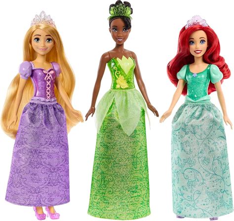 Mattel Disney Princess Pack Of 3 Princess Dolls With Dress And 2 Accessories