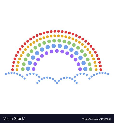 Rainbow Dots Flat Royalty Free Vector Image Vectorstock