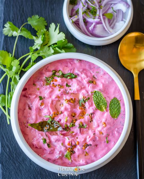 Beetroot Raita Herbivore Cucina