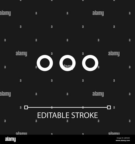 Ellipsis Pixel Perfect White Linear Ui Icon For Dark Theme Stock Vector Image And Art Alamy