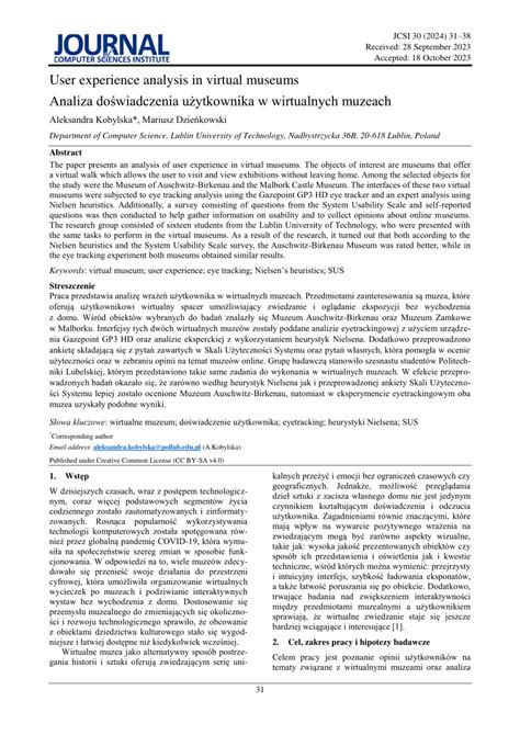 Pdf User Experience Analysis In Virtual Museums