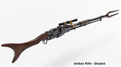 Mandalorian Amban Rifle 3d Asset Kit Pbr Superhive Formerly