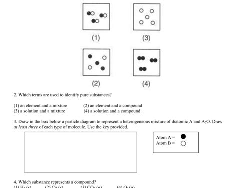 Which Particle Diagram Represents A Mixture Of Three Substances Onesed