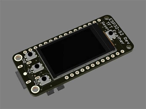 Cad Files Stand For Feather Esp32 With Reverse Tft Adafruit