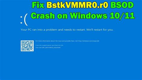 How To Resolve Bsod Crash With Bstkvmmr0r0 Stopcode On Windows 1011