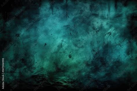 Horror Green Blue Wall Grunge Dark Smoke Texture Black Haunted