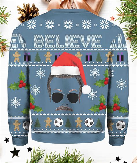 Believe Ted Lasso Ugly Christmas Sweater Nouvette