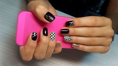 Дизайн ногтей гель лак Shellac роспись ногтей уроки дизайна ногтей Youtube